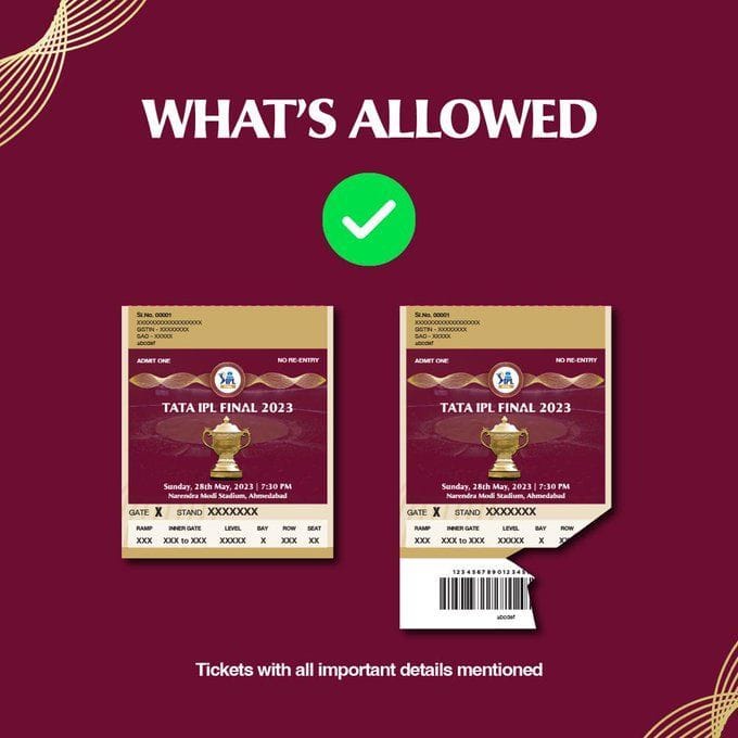 “No entry without physical tickets” - IPL organizers issue guidelines ...