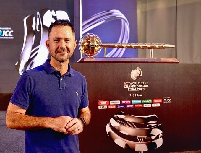[Pictures] Ricky Ponting unveils Test mace for WTC final between IND & AUS