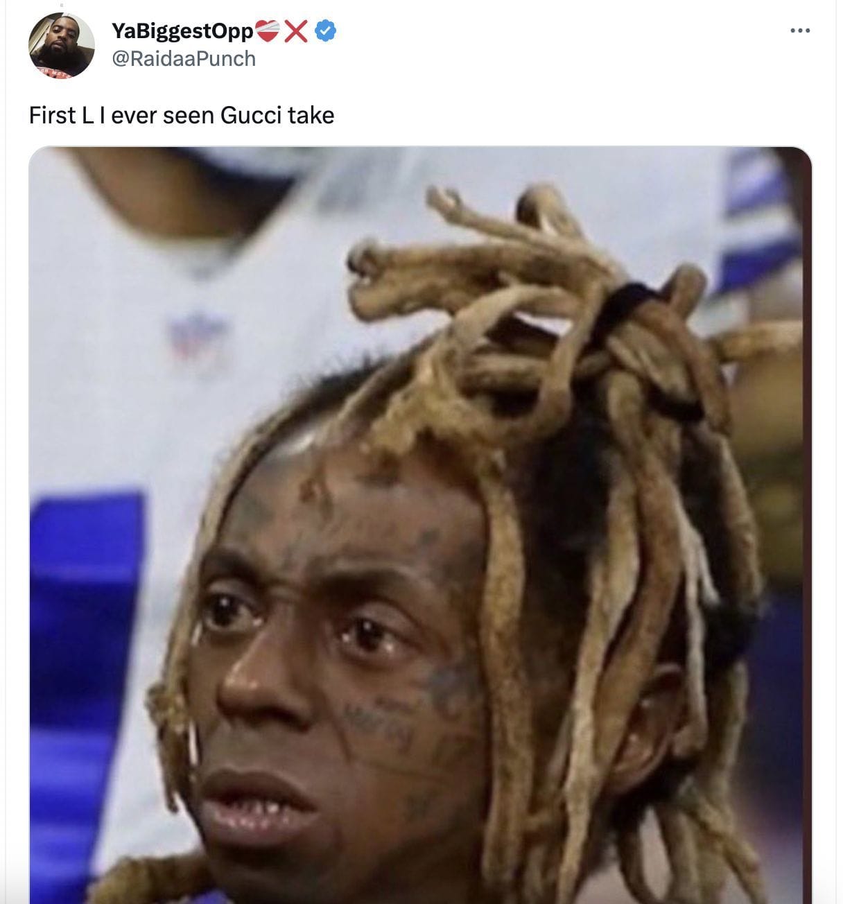 "First L ever seen Gucci take": Lil Wop cross dress new look leaves ...