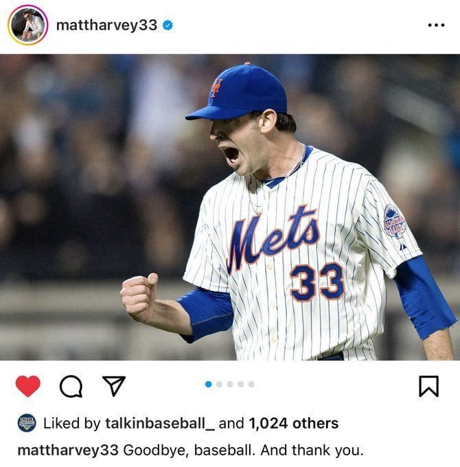 MLB fans react to pitcher Matt Harvey's decision to call it quits after ...