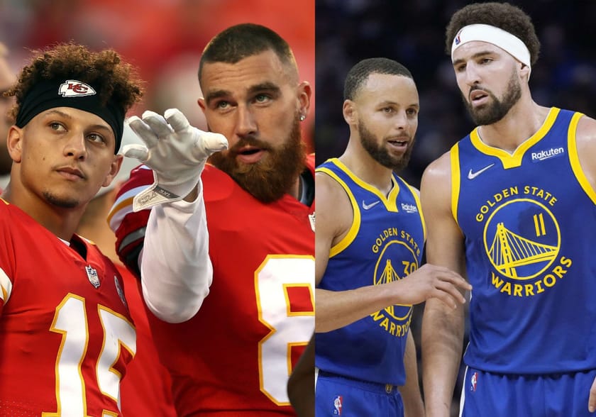 Patrick Mahomes and Travis Kelce set to faceoff against Stephen Curry ...