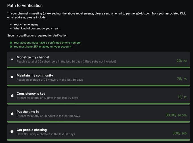 What is Kick's new Path To Verification? Streaming platform unveils new verification rules