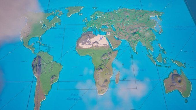 World map was recreated in Fortnite Creative 2.0