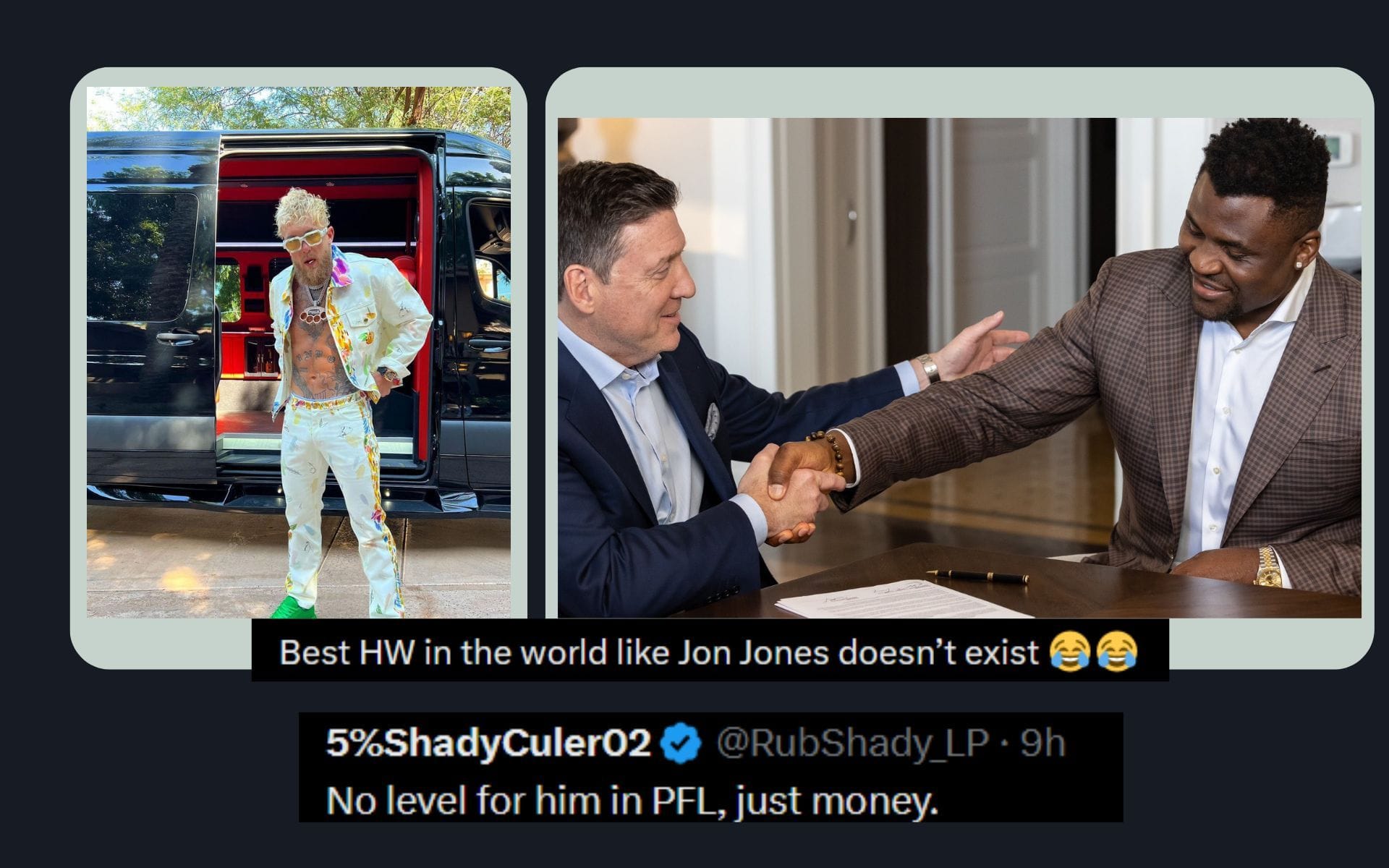 Fans slam Jake Paul for calling Francis Ngannou the ‘baddest man on the ...