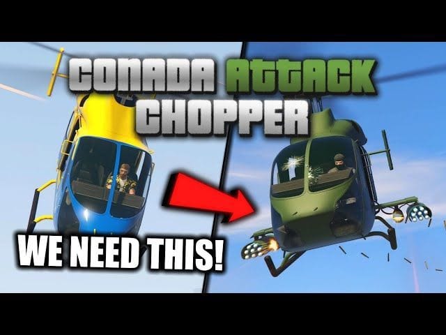 New GTA 5 mod brings Weaponized Conada Chopper into the open world of ...