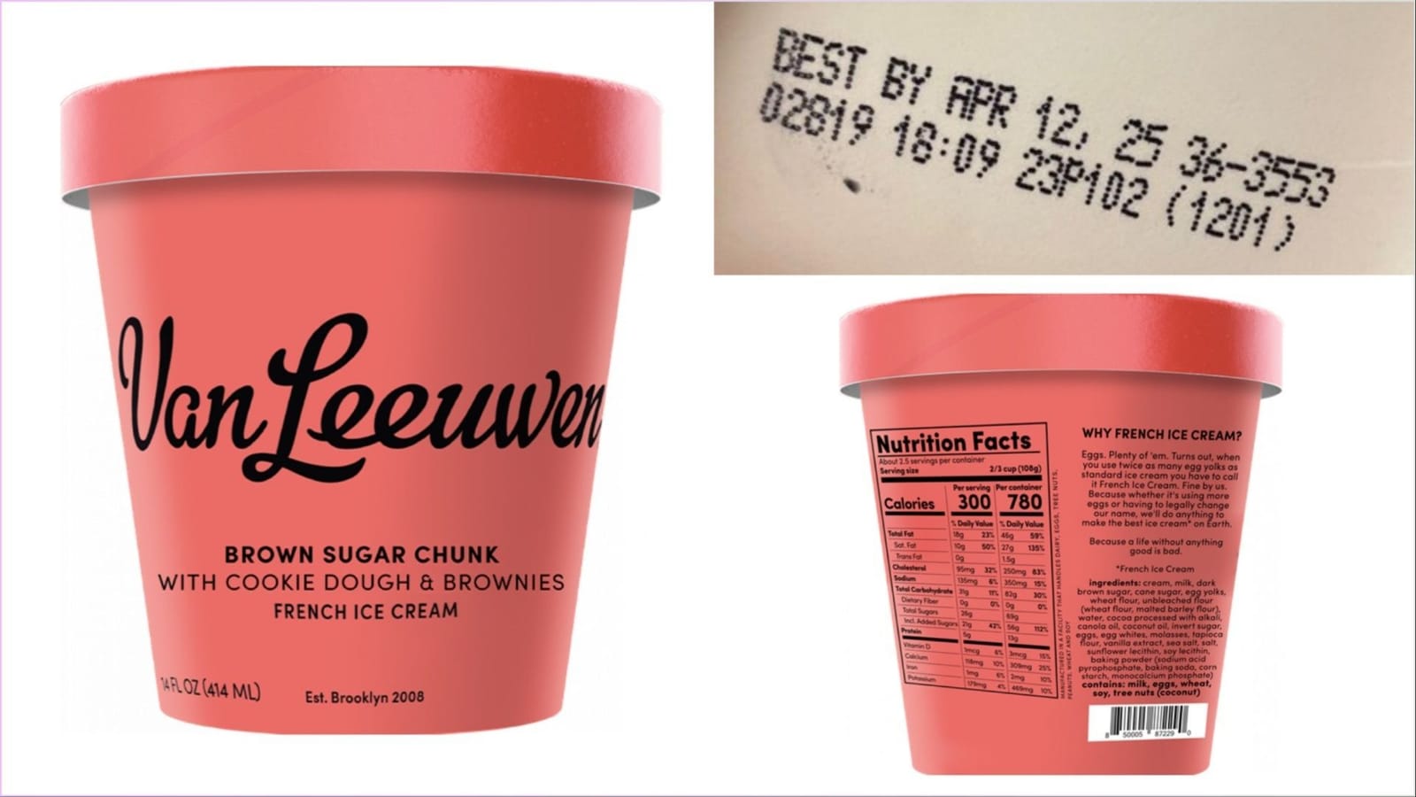 Van Leeuwen Brown Sugar Chunk Ice Cream recall: reason, lot number, and ...