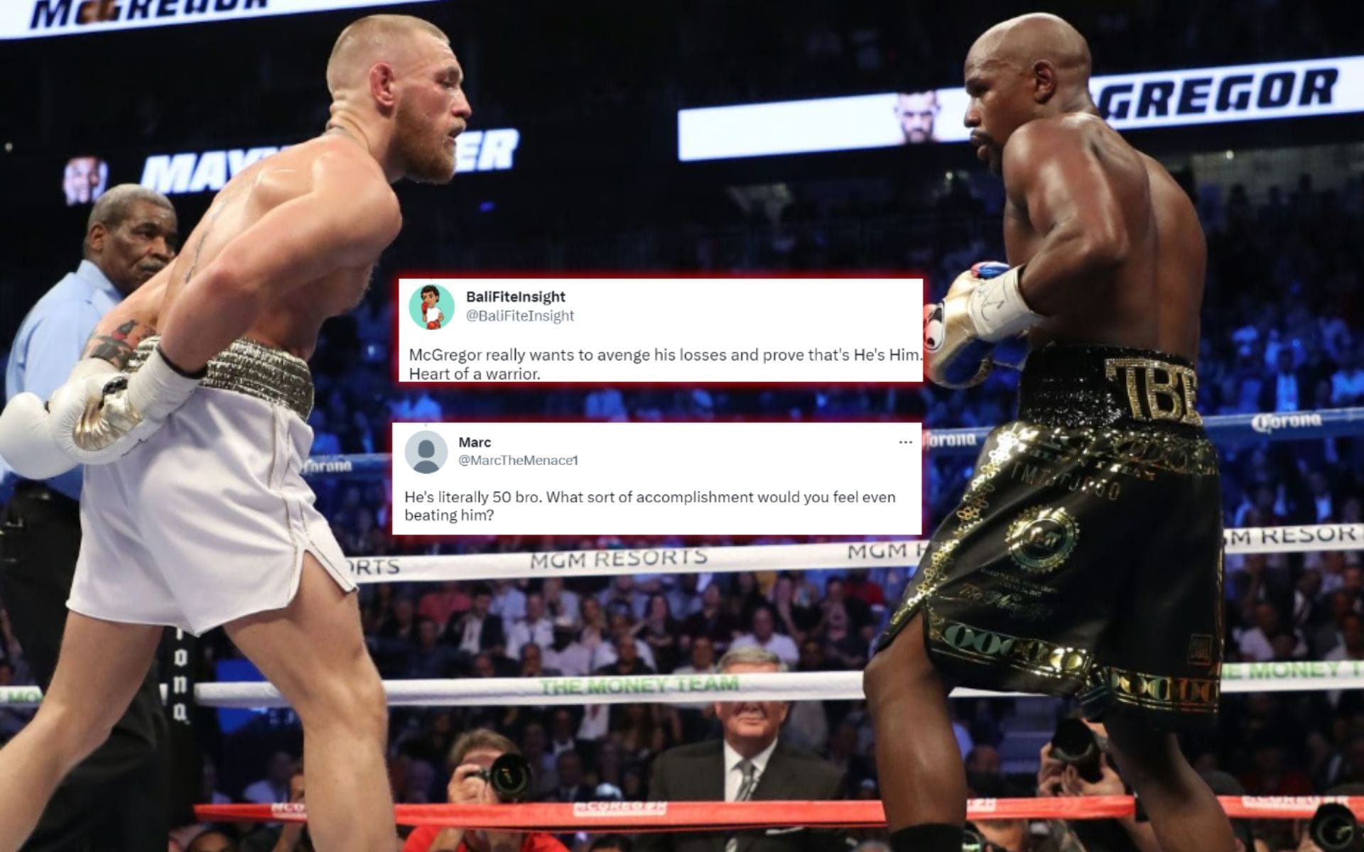Floyd Mayweather: "He's literally 50" - Conor McGregor rallying for a ...
