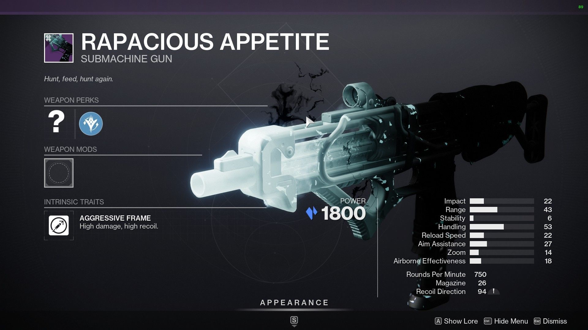 Destiny 2 Rapacious Appetite god rolls, how to get, and more