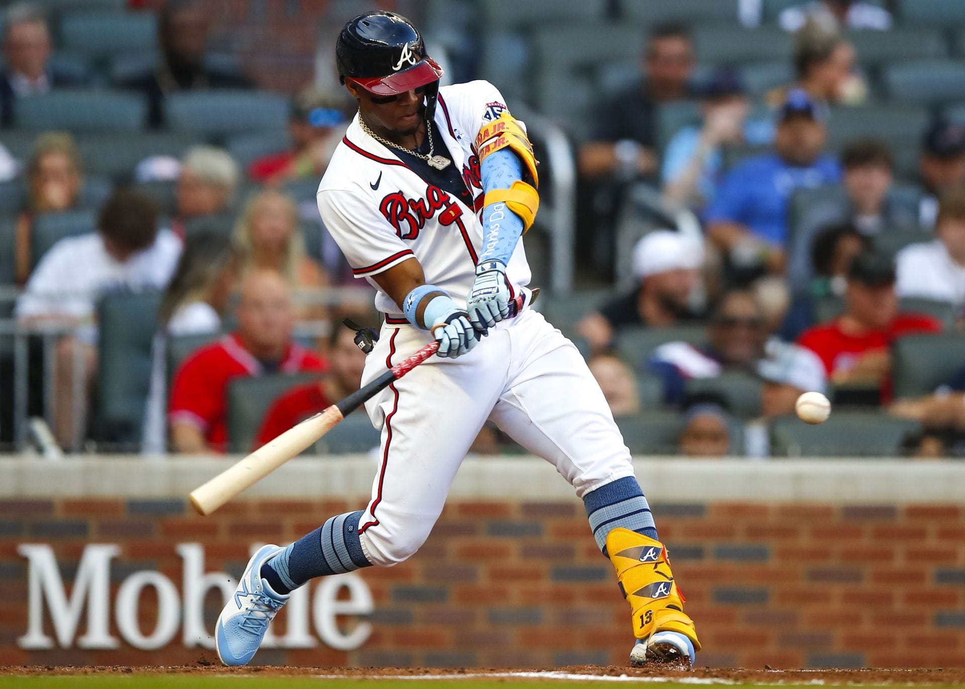 What happened to Ronald Acuna Jr.? Braves star exits game after nasty blow