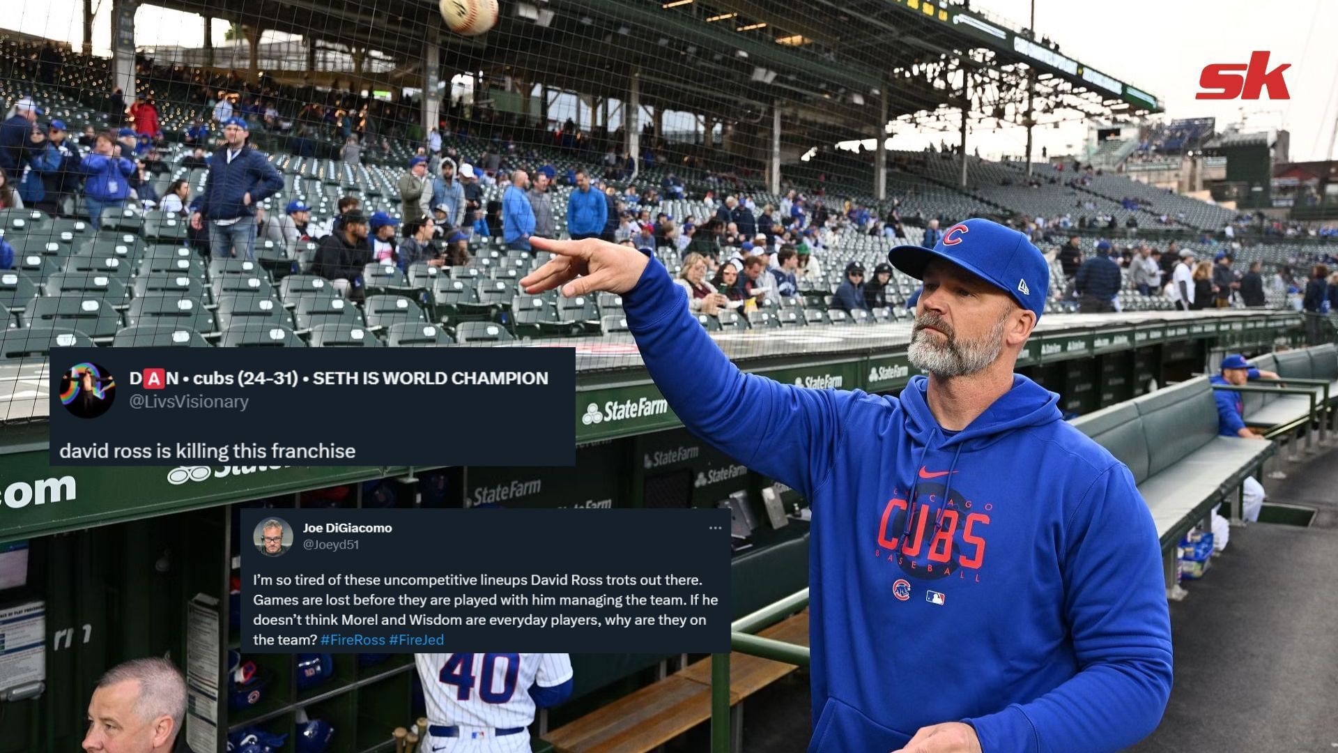 Chicago fans blast David Ross's starting lineup choices: "Games are ...