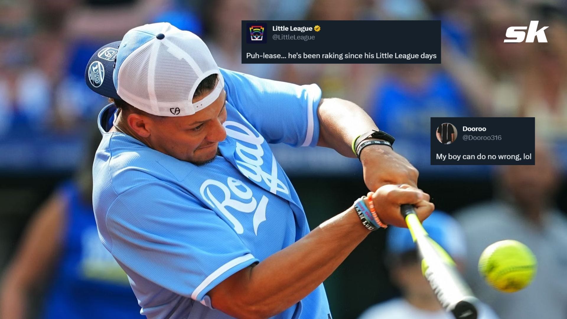 MLB Twitter reacts to NFL superstar Patrick Mahomes hitting inside the ...