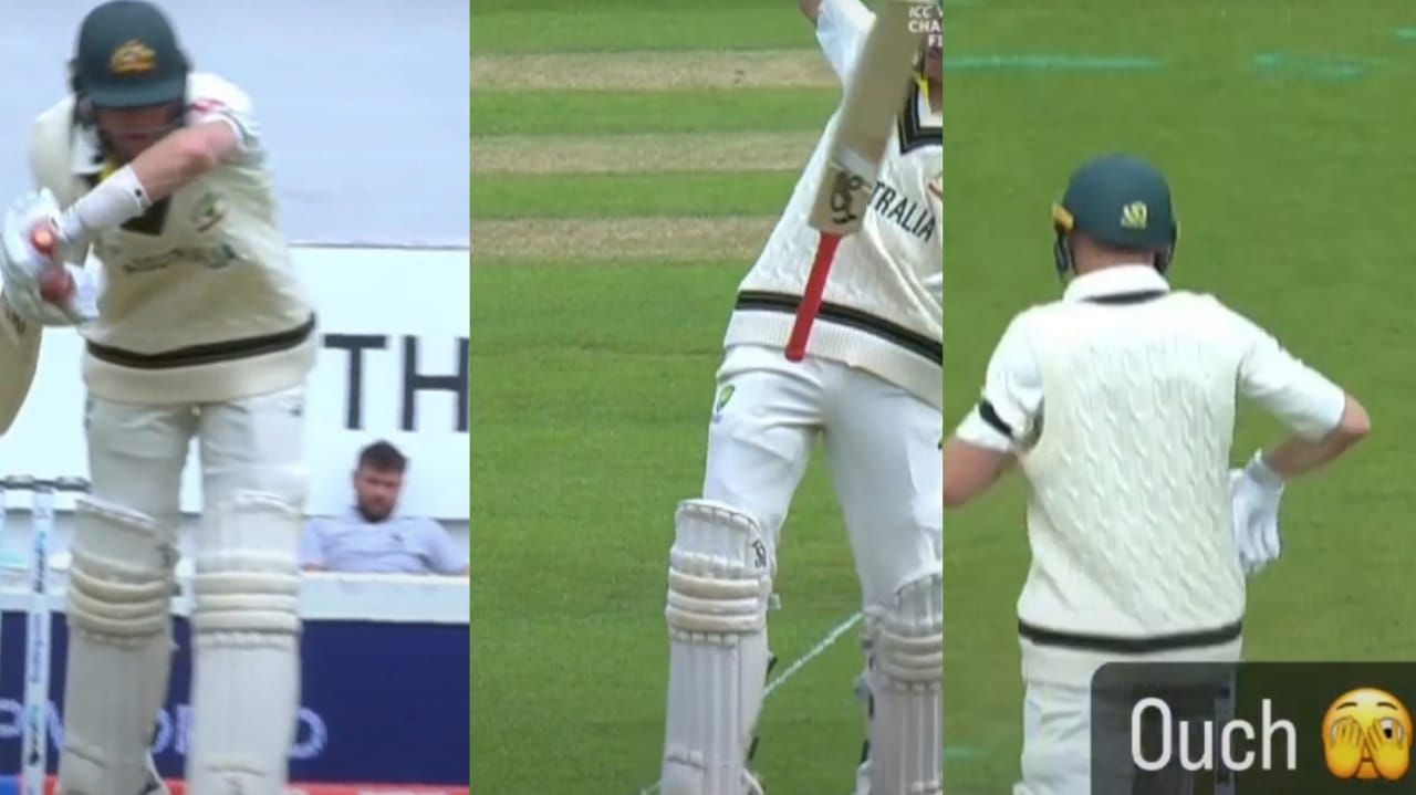 [Watch] "Ouch" - Marnus Labuschagne loses grip of his bat after being ...