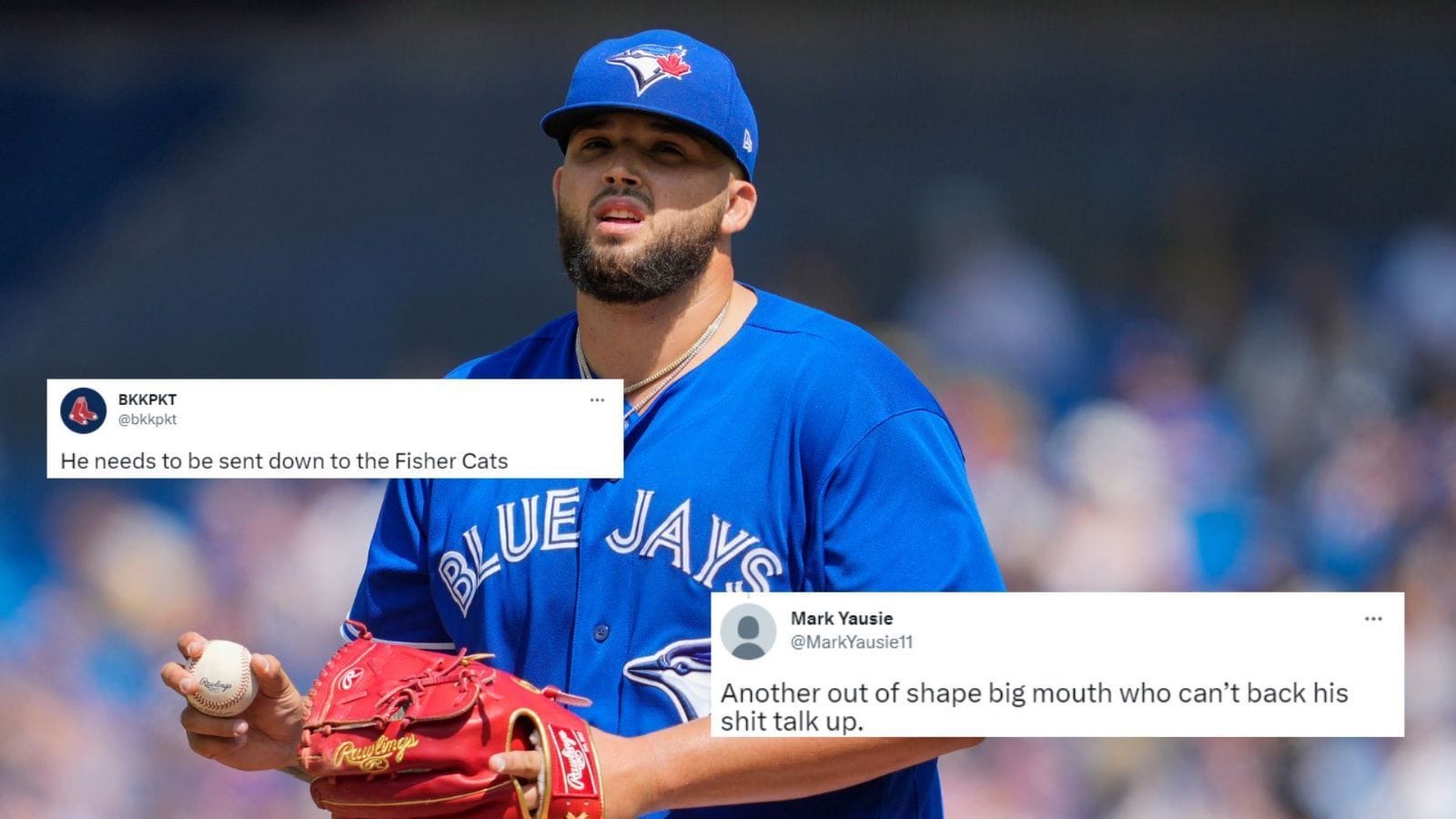 "He needs to be sent down to the Fisher Cats" - Jays fans running out ...