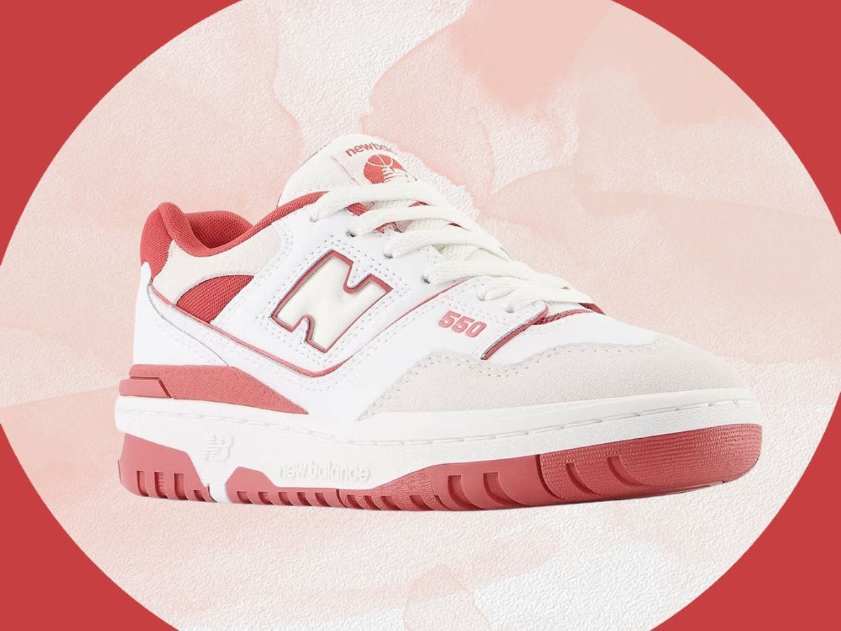 New Balance 550 "White/Red" sneakers: Price and more details explored