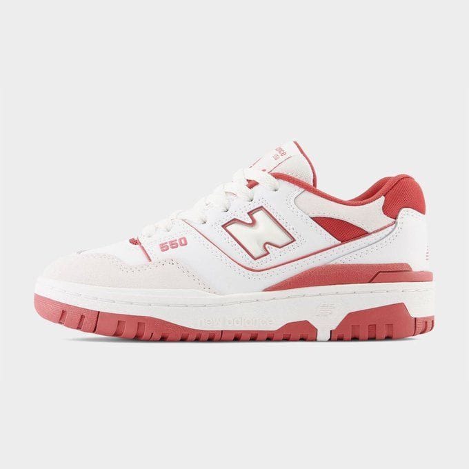 New Balance 550 "White/Red" sneakers: Price and more details explored