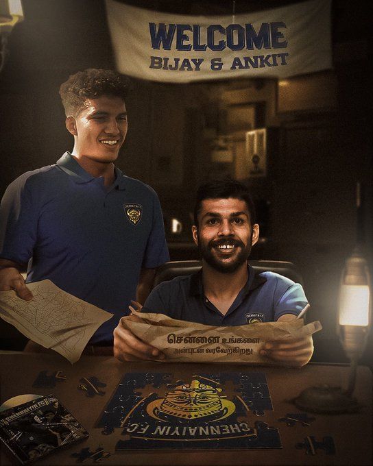 Chennaiyin FC bolsters defense with Ankit Mukherjee and Bijay Chhetri signings