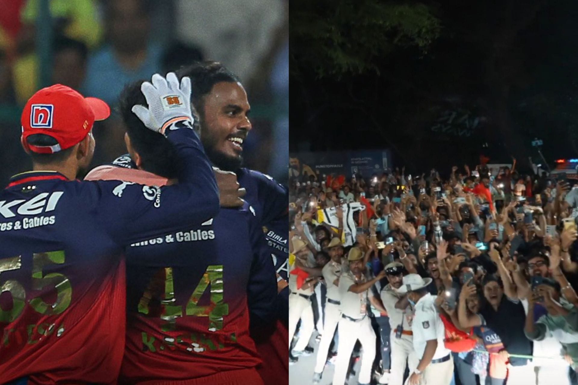 RCB fans swarm team bus in celebration after team's win vs CSK in IPL ...